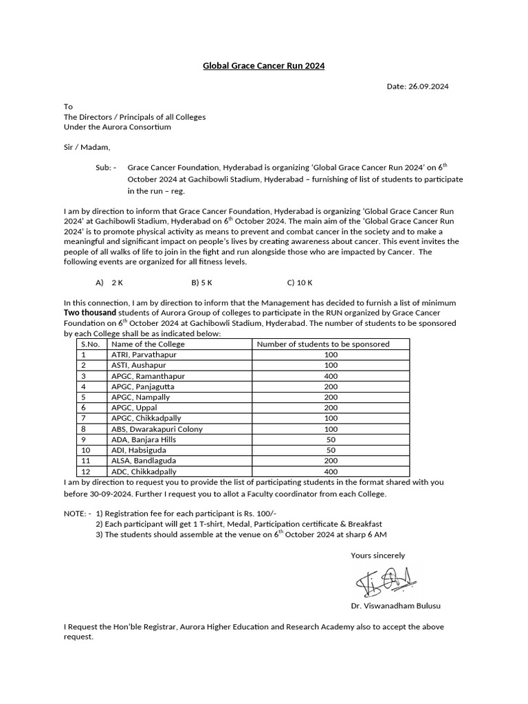 Grace Cancer Run | PDF
