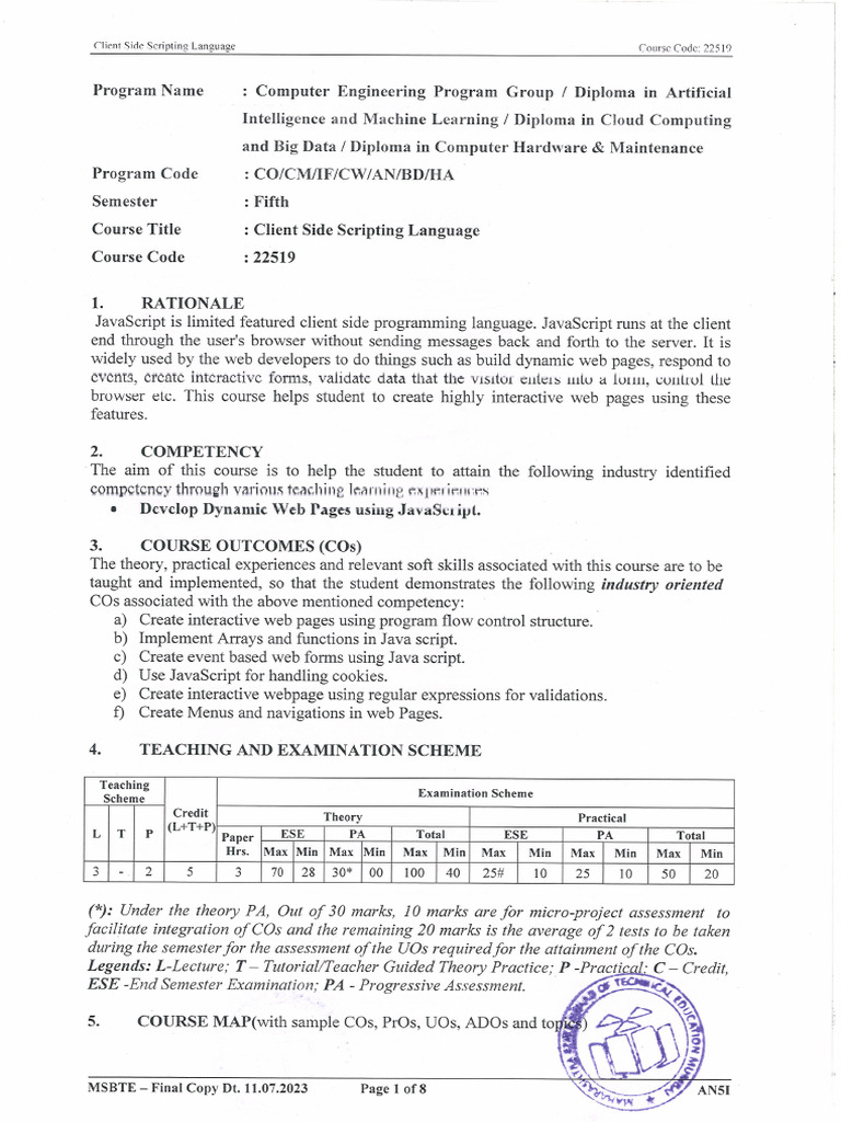 Client Side Scripting Language | PDF