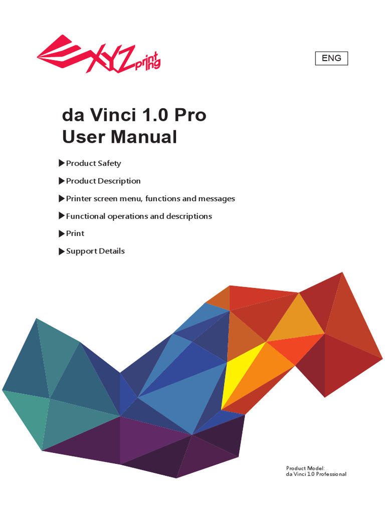 Da Vinci 1.0 Pro User Manual - EN | PDF | Wi Fi | Printer (Computing)