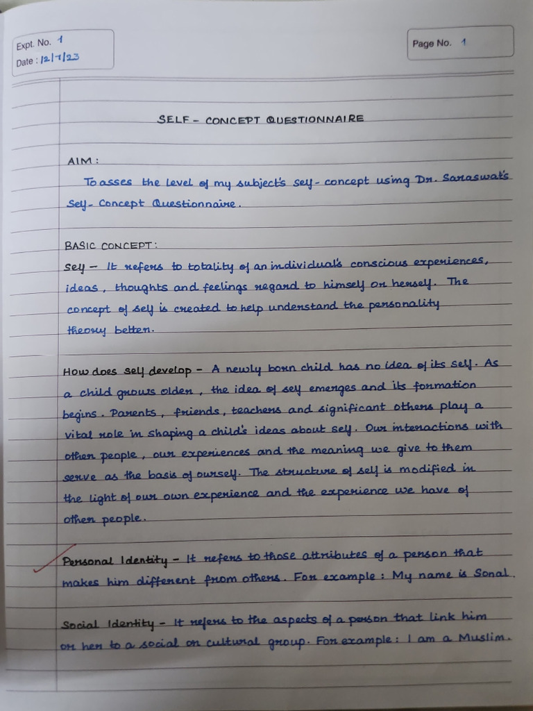Class 12 Psychology Record | PDF