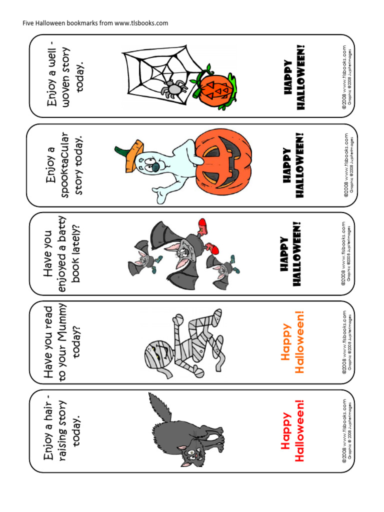 Halloween Bookmarks for Kids | PDF