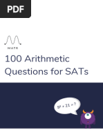 100 Arithmetic Questions For Year 6 | PDF | Subtraction | Algorithms