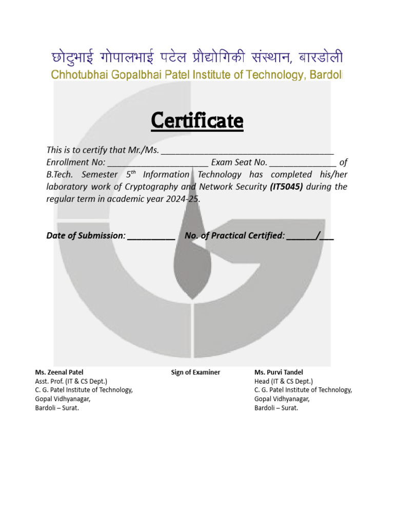 CNS Certificate | PDF