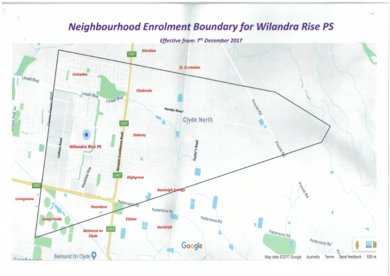 Wrps Enrolment Boundary Map | PDF