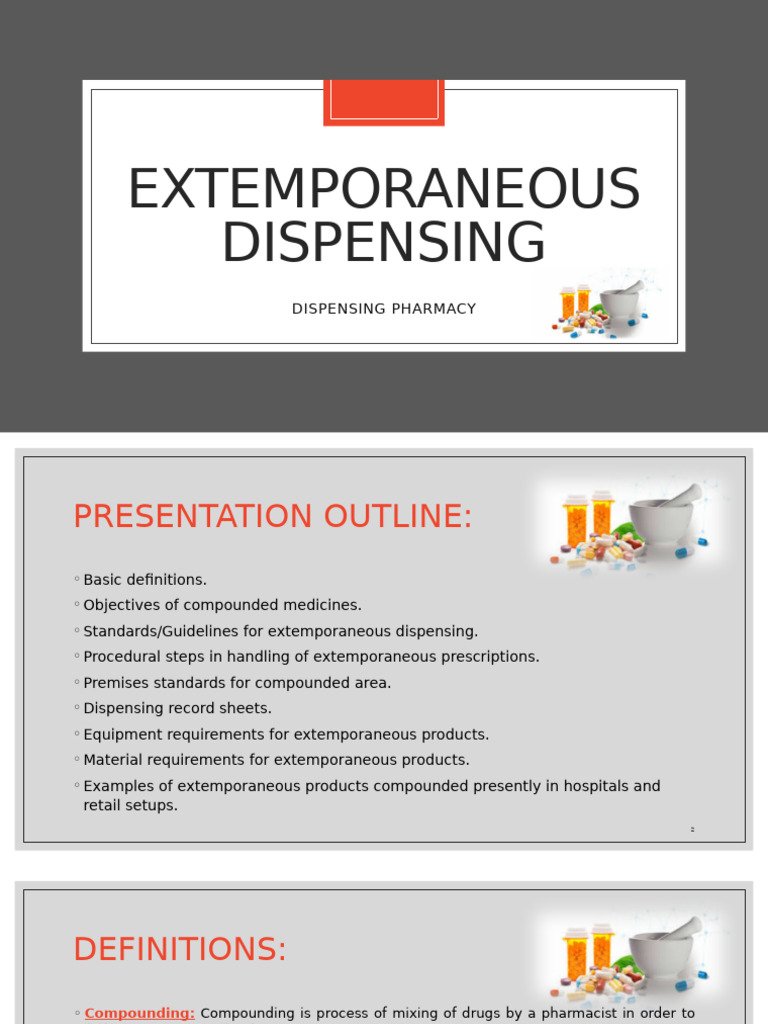 Extemporaneous Dispensing | PDF | Pharmacy | Personal Protective Equipment