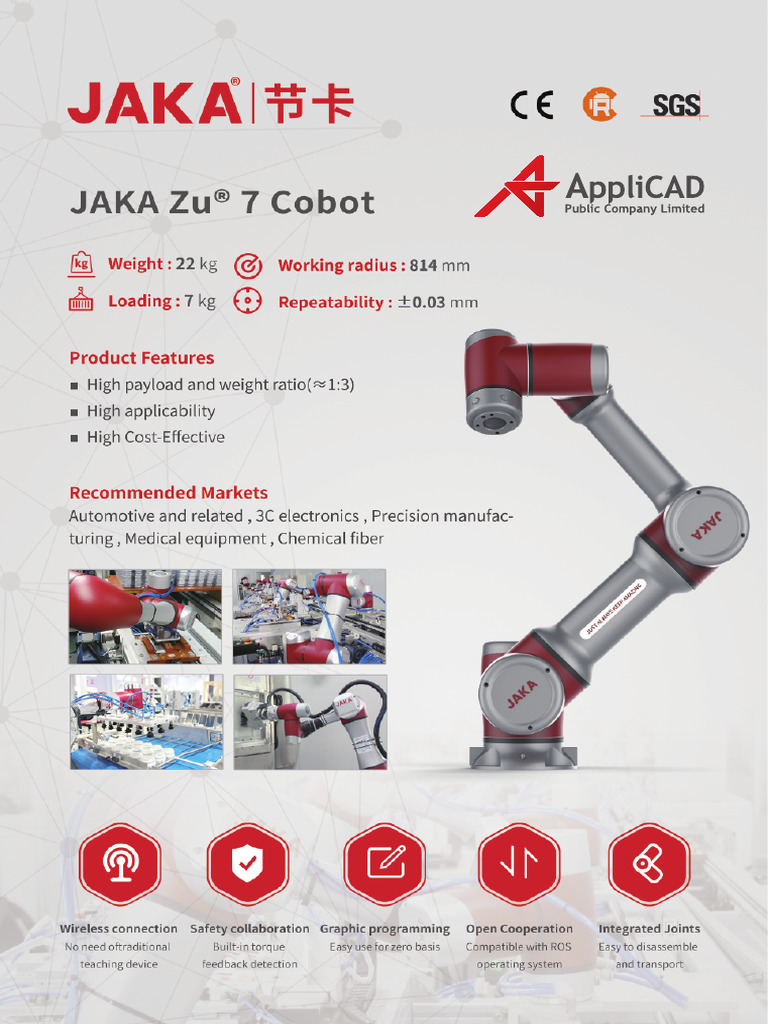 JAKA Zu 7 Cobot_APP | PDF