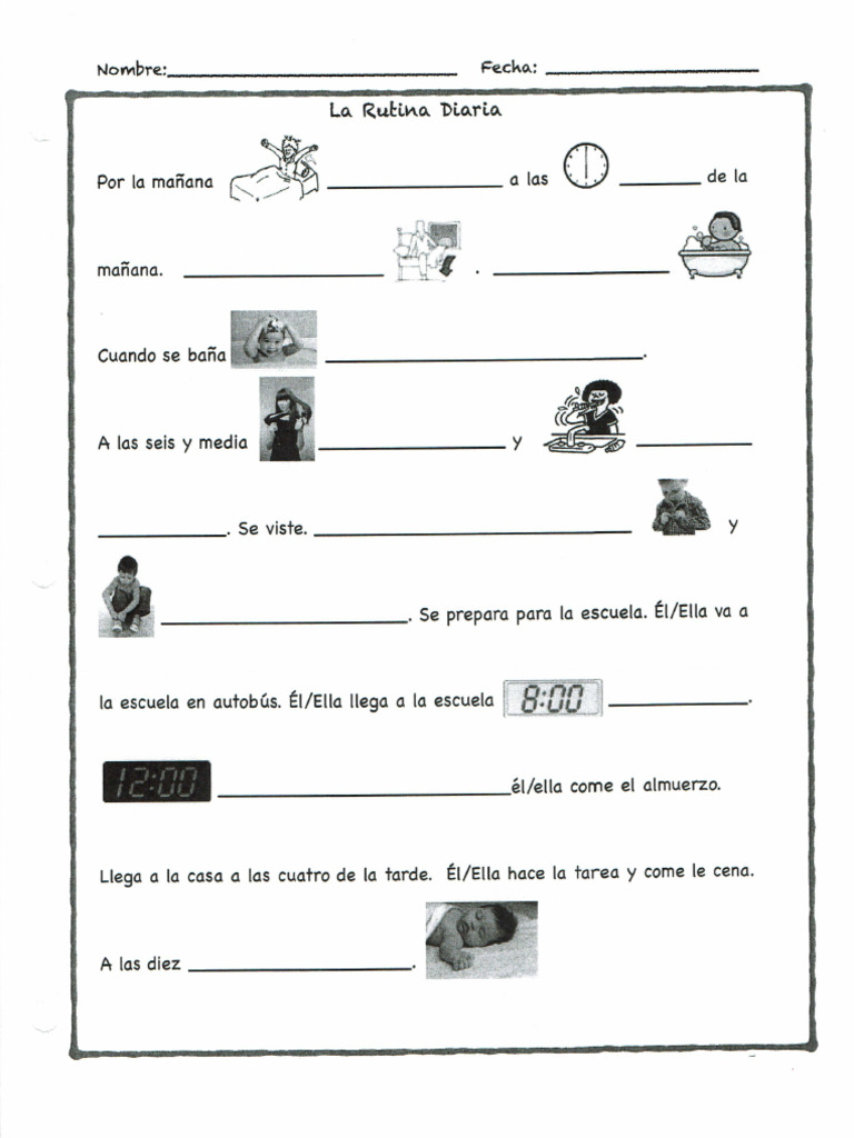 Reflexive Verbs Practice | PDF
