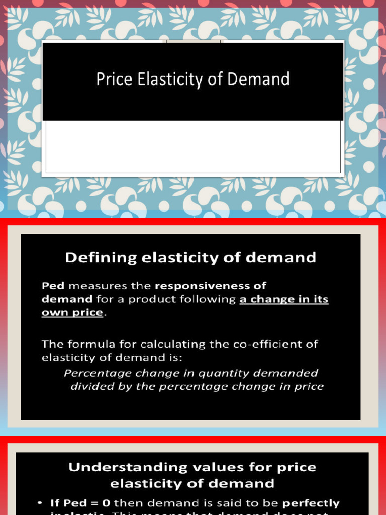 Elasticity of Demand | PDF