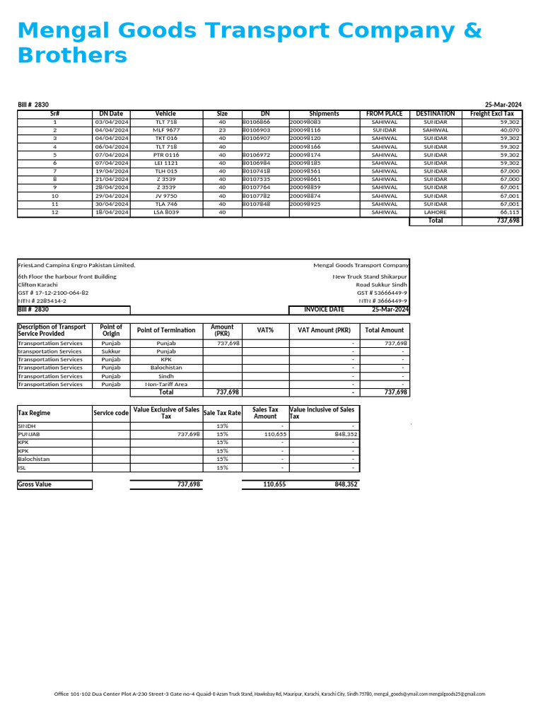 April invoice for pdf | PDF | Value Added Tax | Sindh April invoice for pdf | PDF | Value Added Tax | Sindh