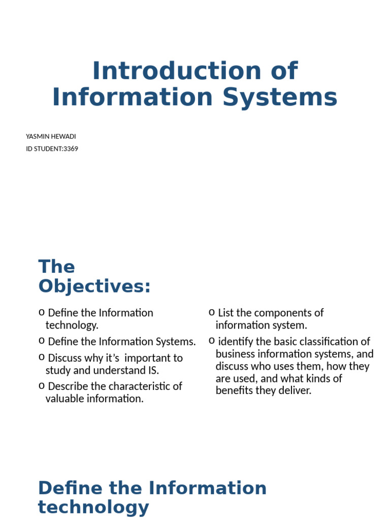 information system 1 | PDF | Information | System