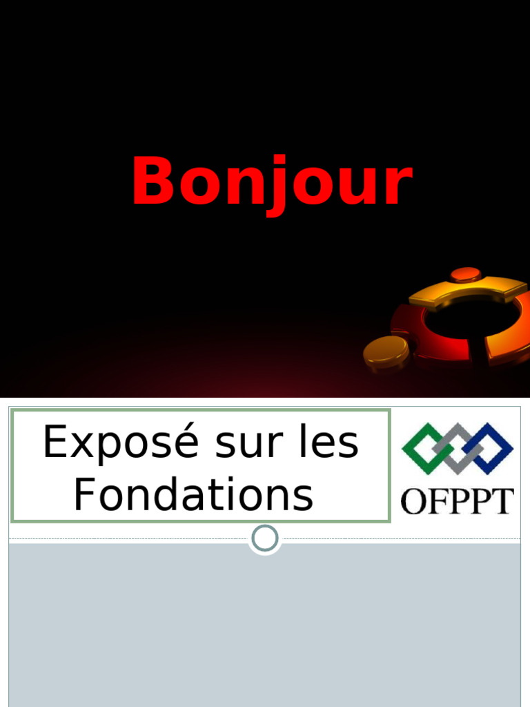 Bonjour | PDF | Fondation (construction) | Ingénierie civile