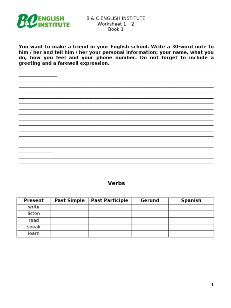 Worksheet (1-2) | PDF | Language Families | Syntax