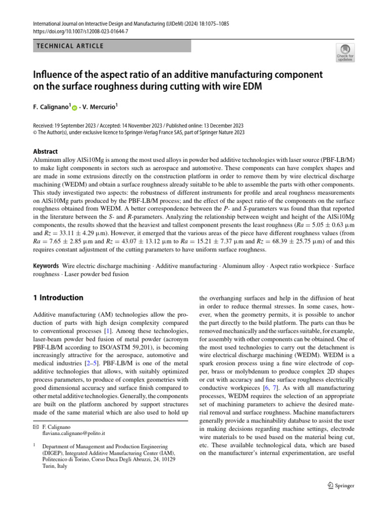 s12008-023-01644-7 | PDF | Surface Roughness