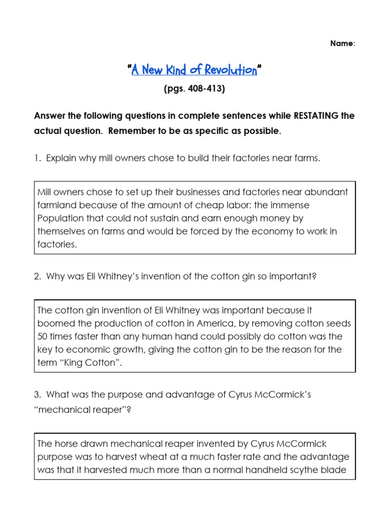 Colin - S A New Kind of Revolution | PDF | Cotton | Economies