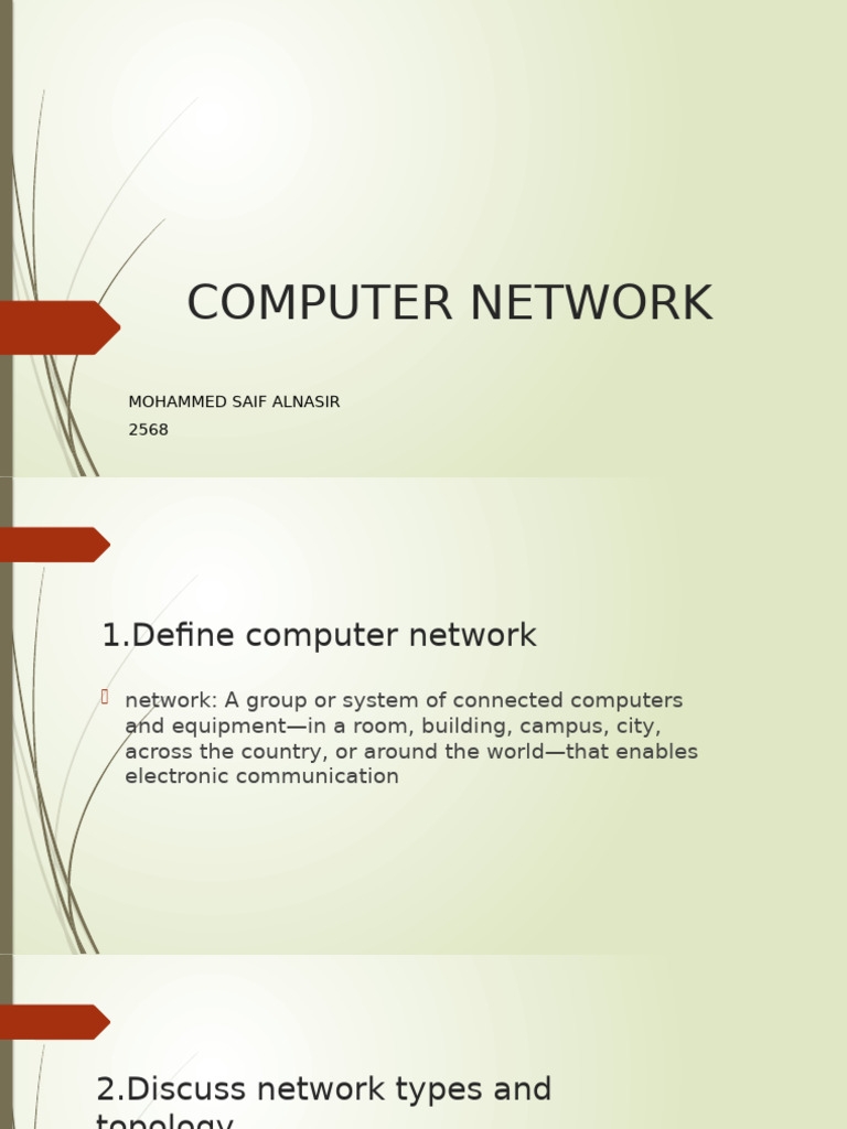 MOHAMMED SAIF ALNASIR | PDF | Computer Network | Network Topology