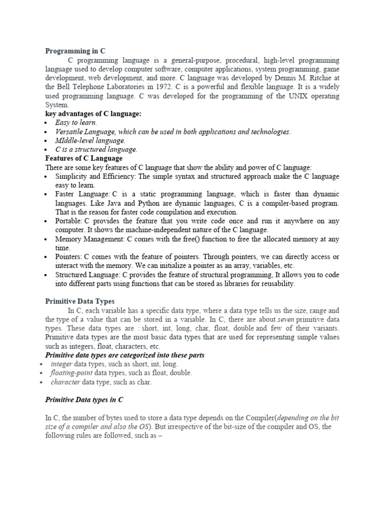Unit - 1 DSA Notes | PDF | C (Programming Language) | Pointer (Computer ... Unit - 1 DSA Notes | PDF | C (Programming Language) | Pointer (Computer ...
