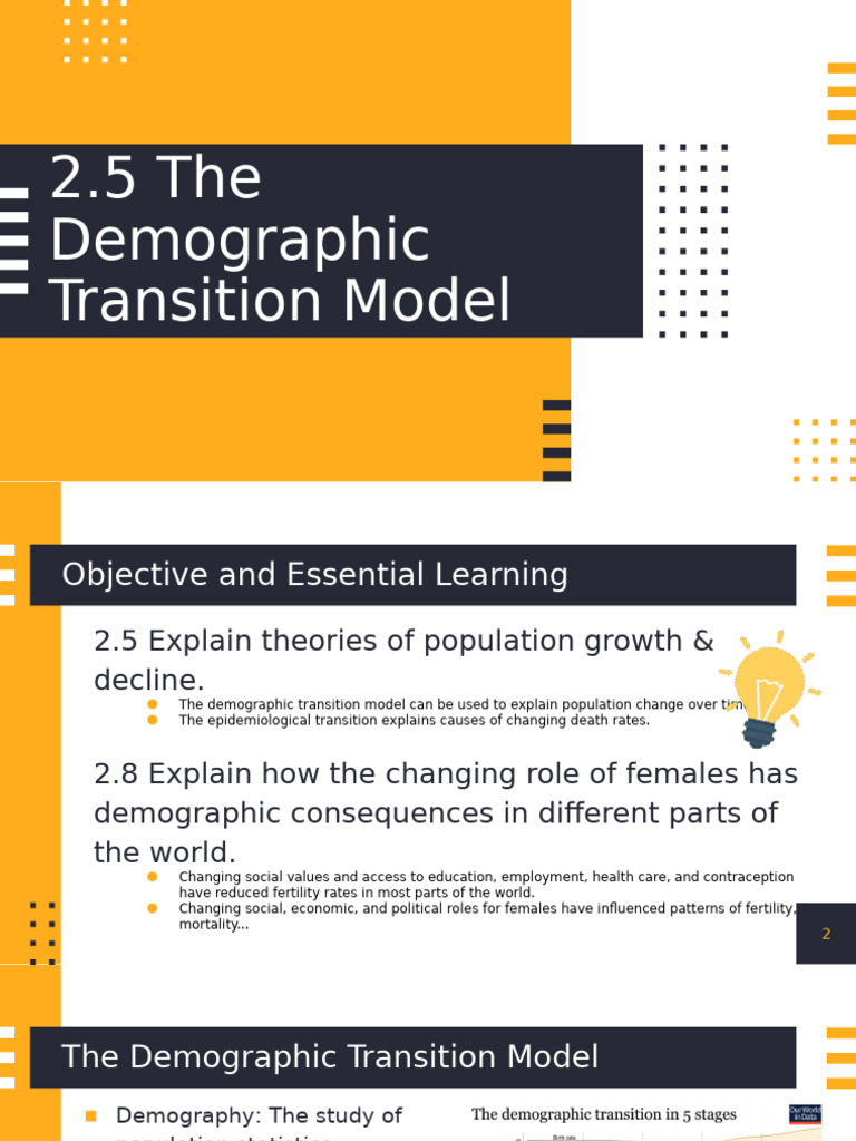Demographic Transition Model Explained | PDF | Demography | Total ...