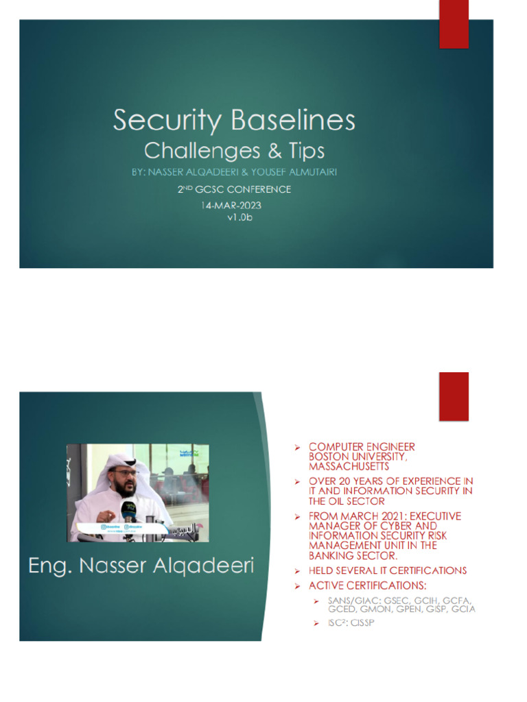 Security Baselines Challenges and Tips 2023 | PDF