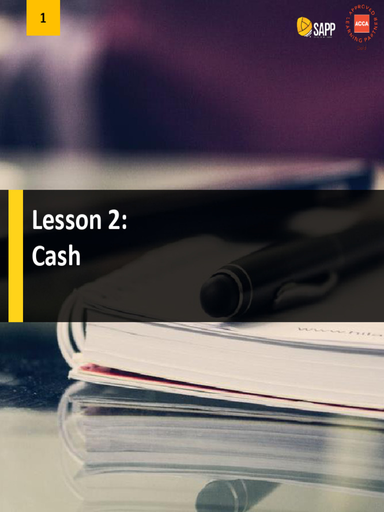 Lesson-2-Cash | PDF | Banks | Cheque