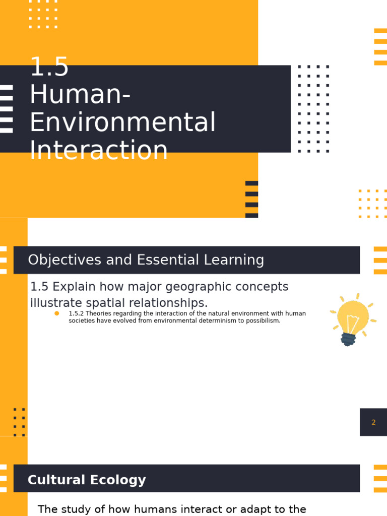 1.5 Human-Environmental Interaction | PDF | Science & Mathematics