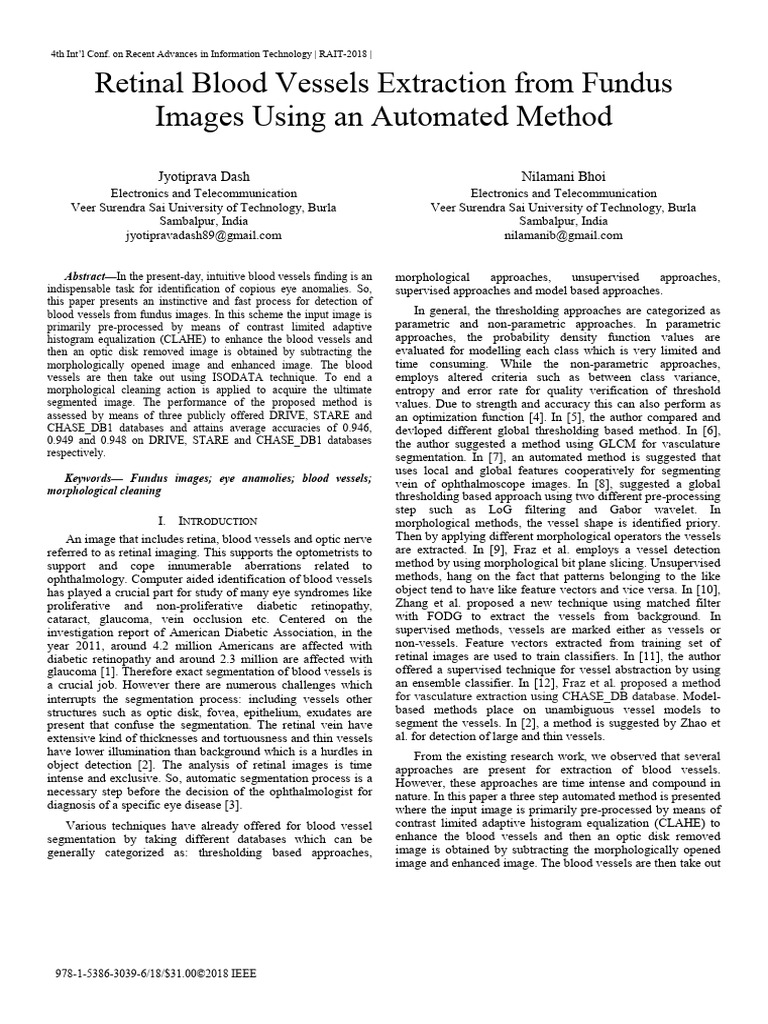 Dash 2018 | PDF | Image Segmentation | Sensitivity And Specificity