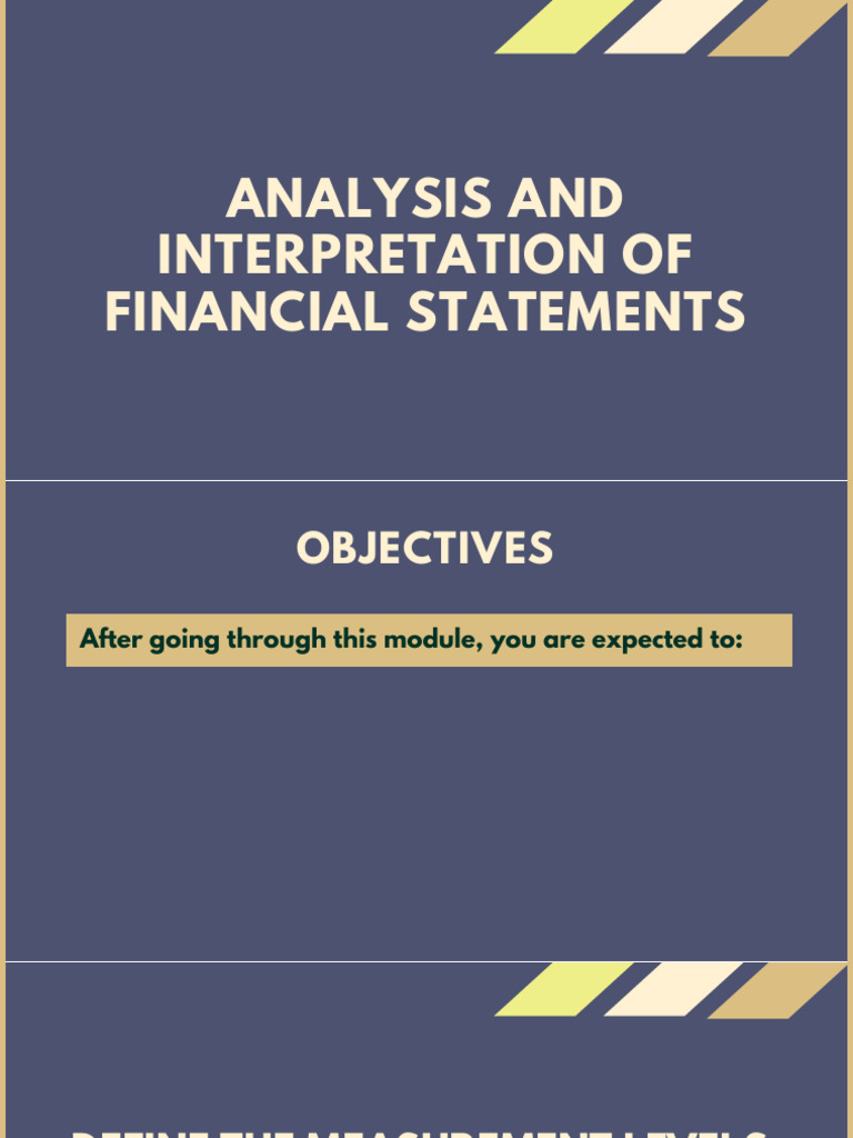 Q1 L2 Analysis and Interpretation of Financial Statements | PDF ...