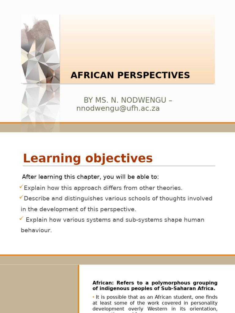 African Perspectives To Personality Development | PDF | Psychology | God