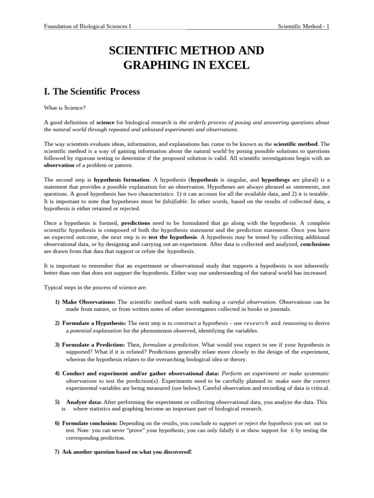 Lab 1 Manual- Scientific Method and Graphing | PDF | Hypothesis ...