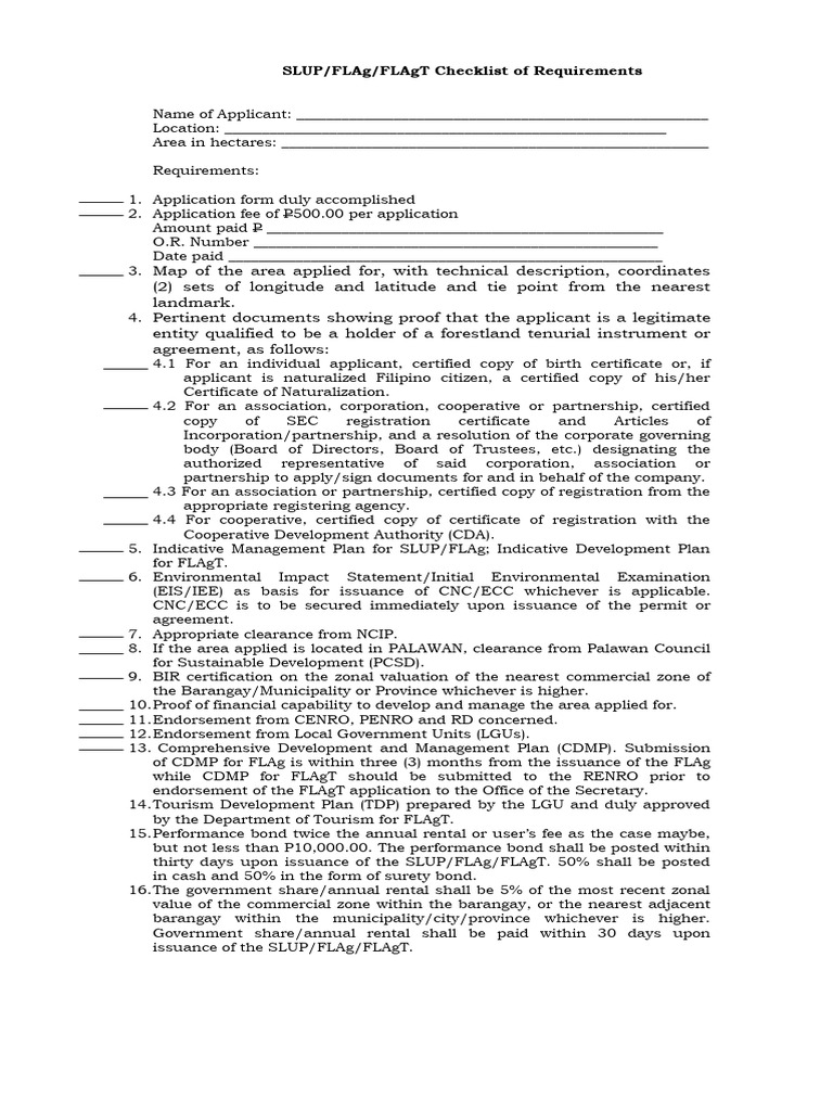 Eicc Planning Conference Materials Flag Checklist of Requirements | PDF