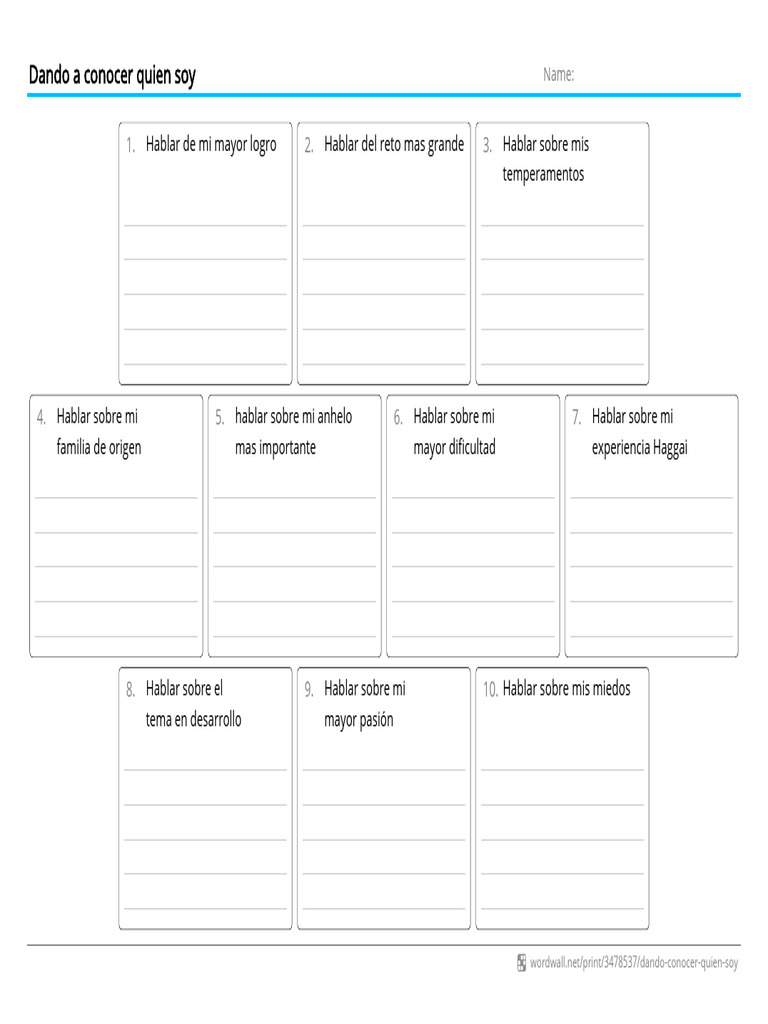 Dando A Conocer Quien Soy Writing Frame | PDF