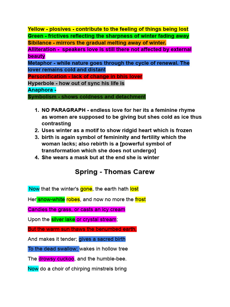 SPRING | PDF | Love | Nature