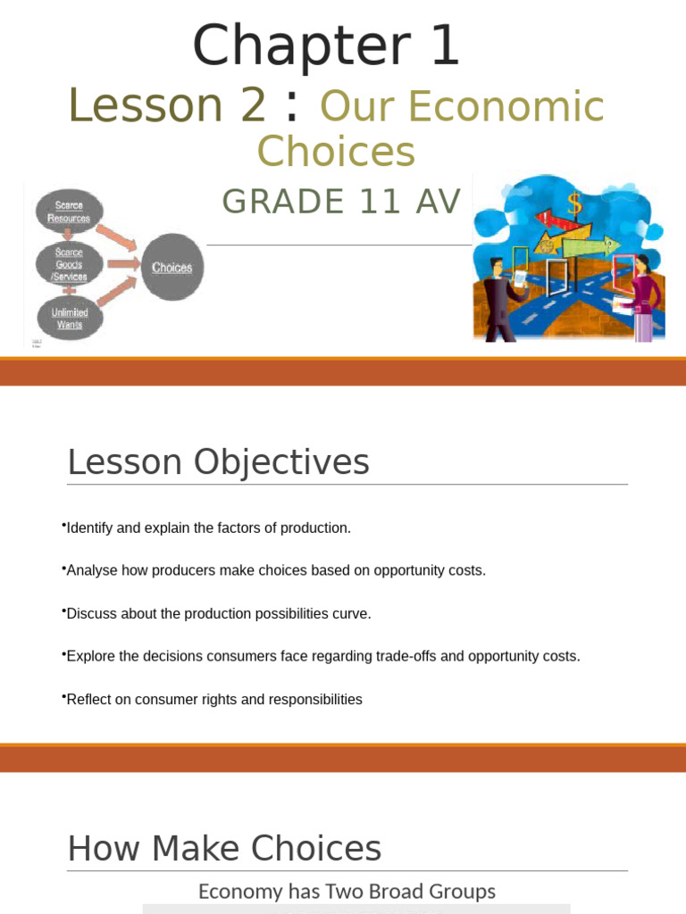 L1.2 Our Economic Choices | PDF | Opportunity Cost | Labour Economics