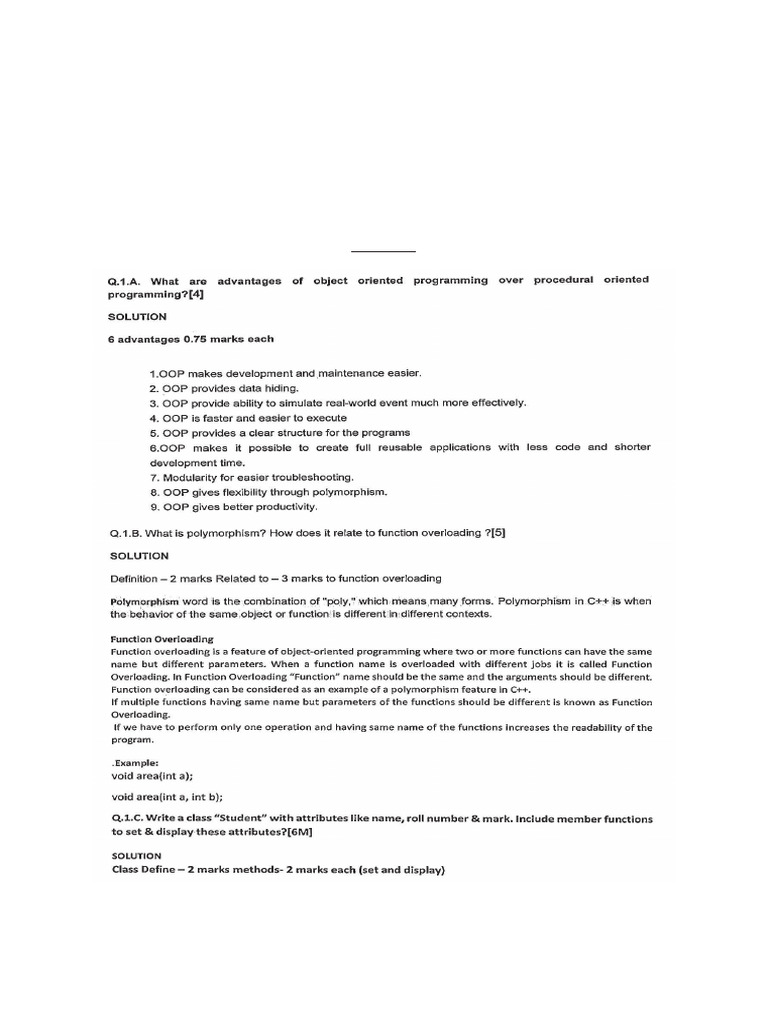 OOP Insem Solution | PDF