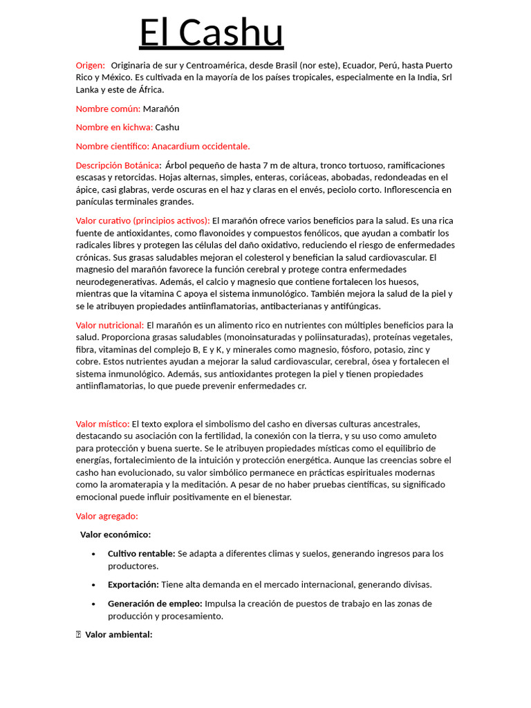 El Casho | PDF | Agricultura | Antioxidante