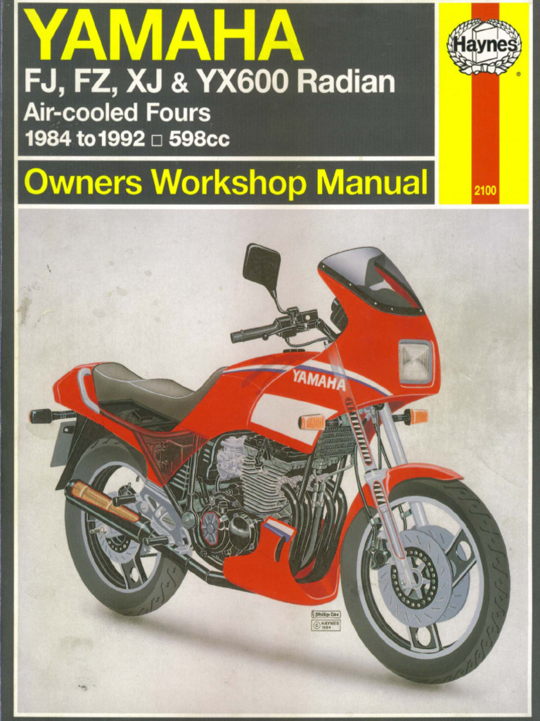 Yamaha - FJ - 600 - XJ - FZ - YX - 1984 - 1992 - Manual de Taller | PDF