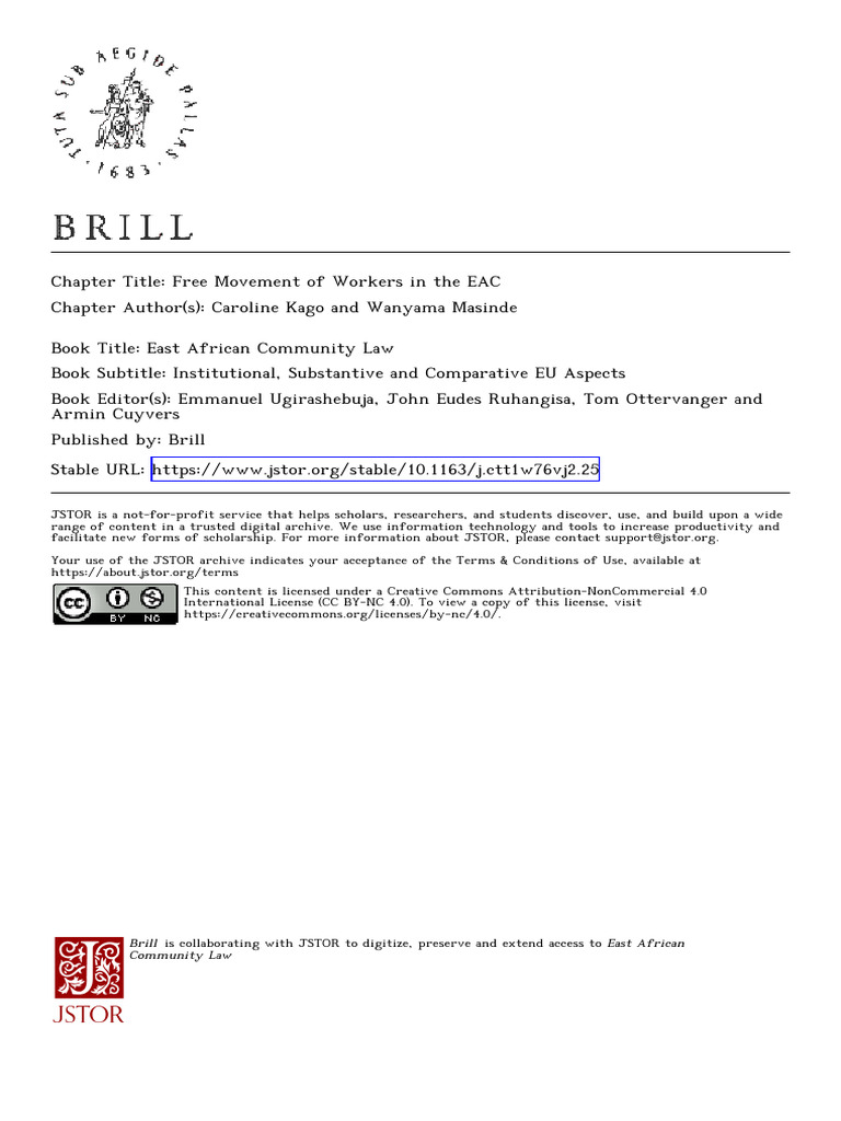 Free Movement of Workers | PDF | Freedom Of Movement | Identity Document