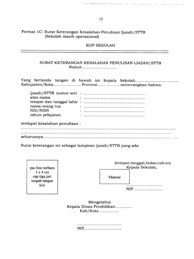 Format Perubahan Nama Ayah Pdf