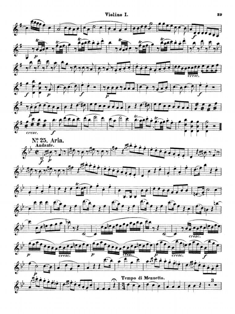 Mozart Marriage of Figaro, Violins I | PDF