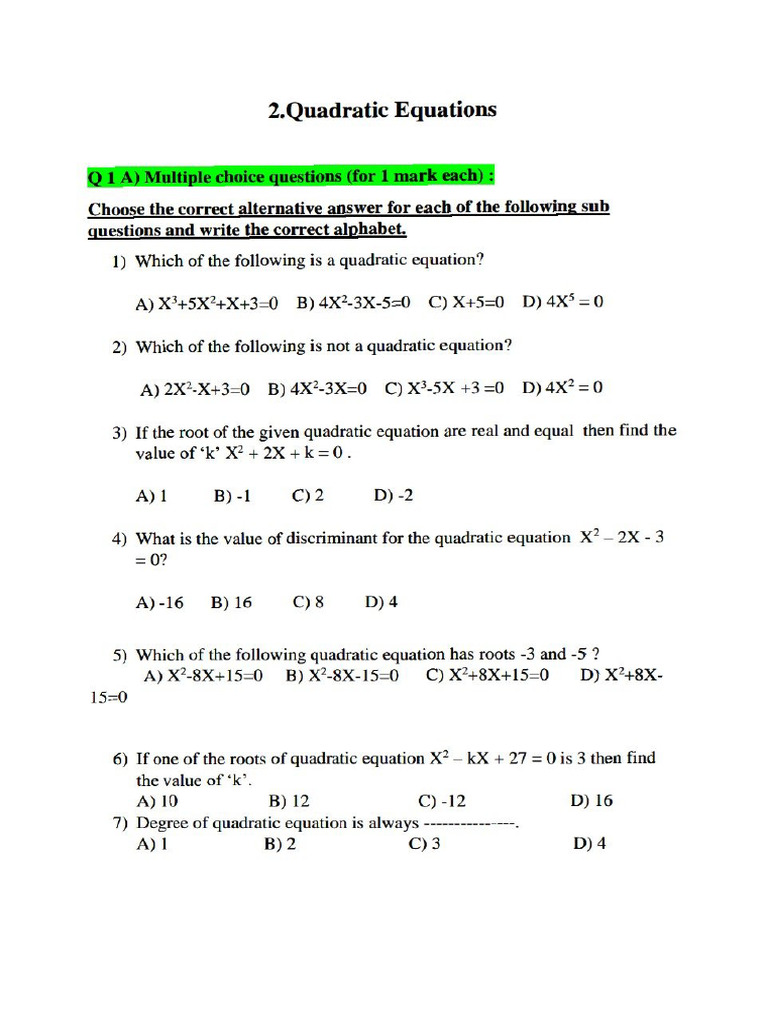 Algebra Homework | PDF