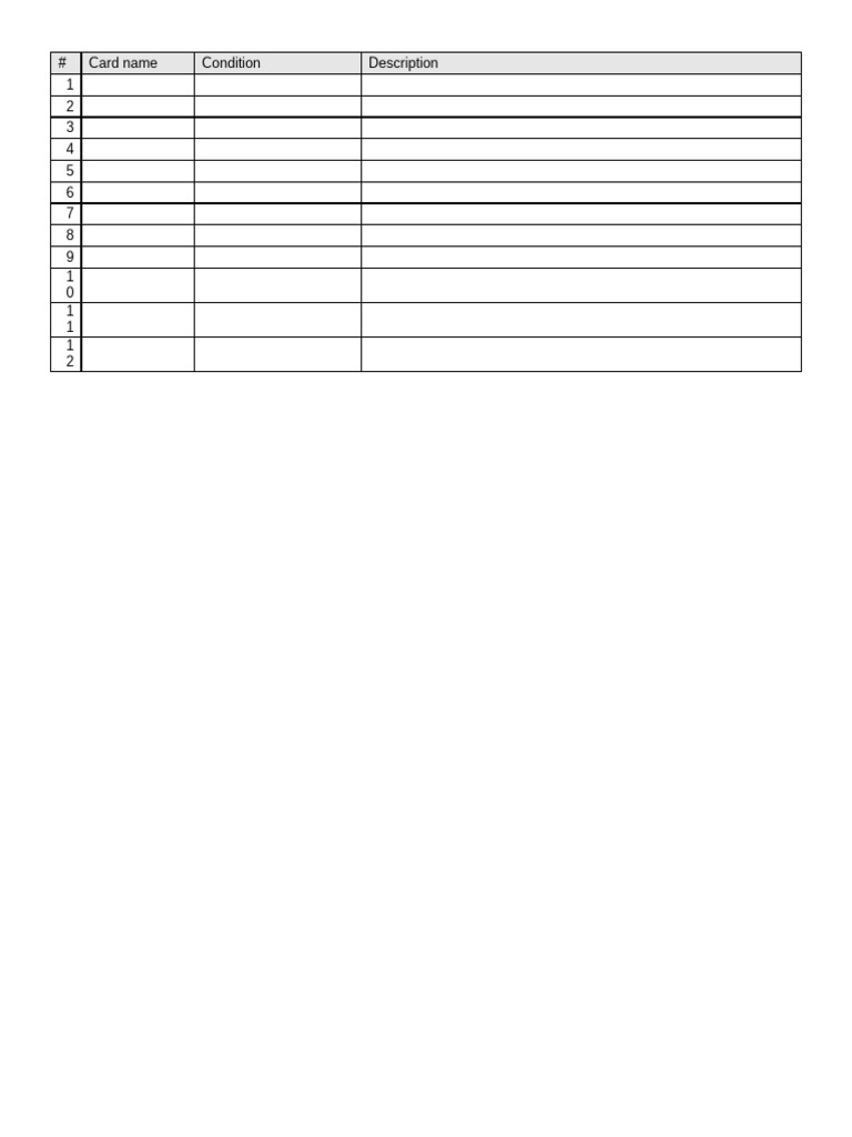 Ncromunda Tactical Cards Template | PDF