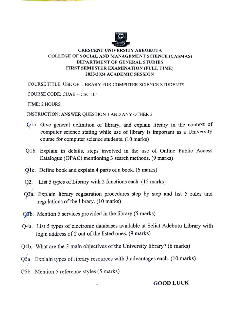 USe of Library | PDF