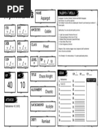 ShadowDark Character Sheet Fillable-1 | PDF