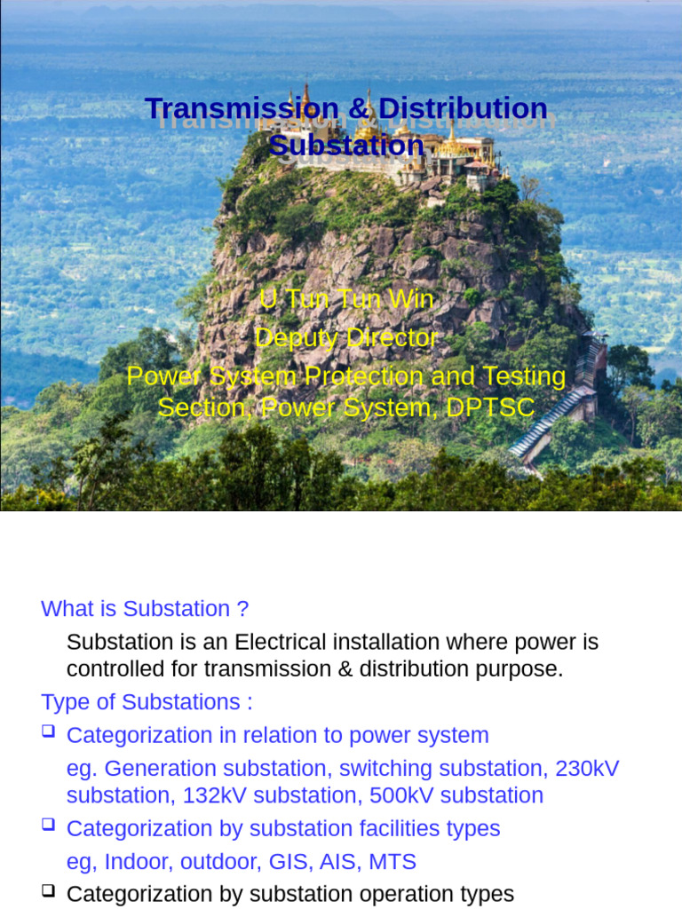 Tun Tun Win Transmission - Distribution - Substation1323 | PDF ...