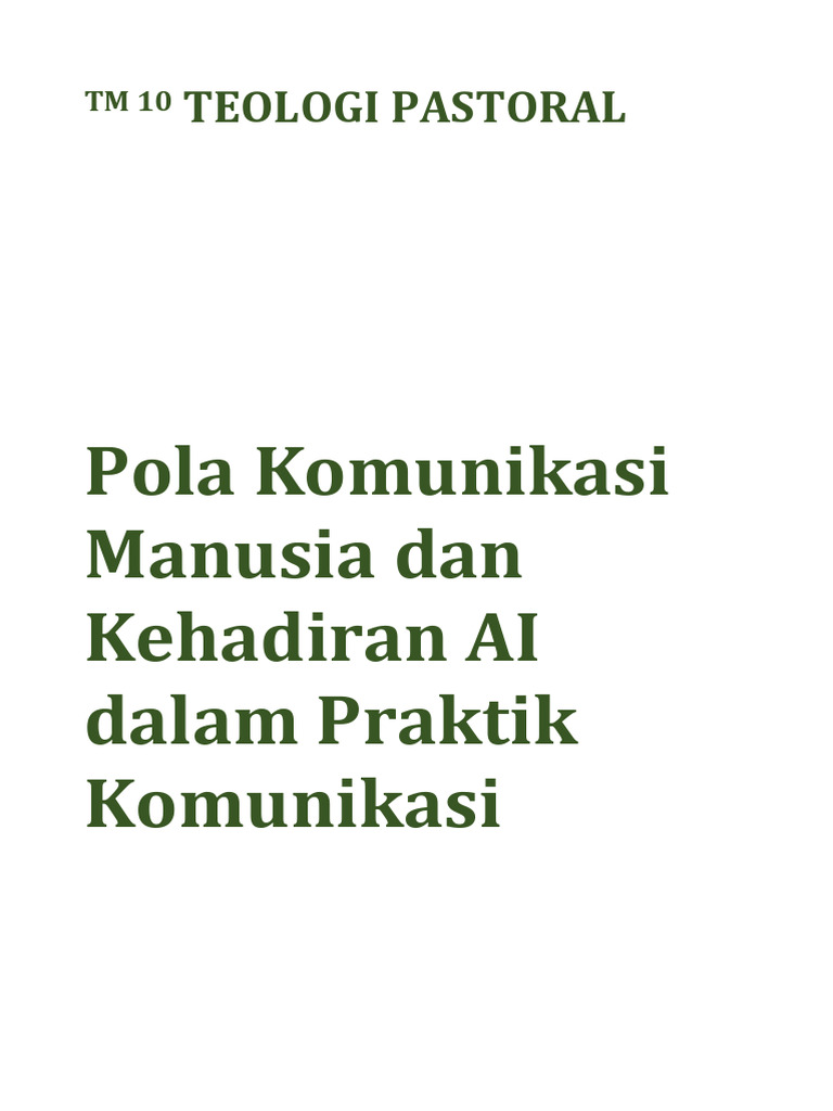 Booklet Materi TM 10 | PDF