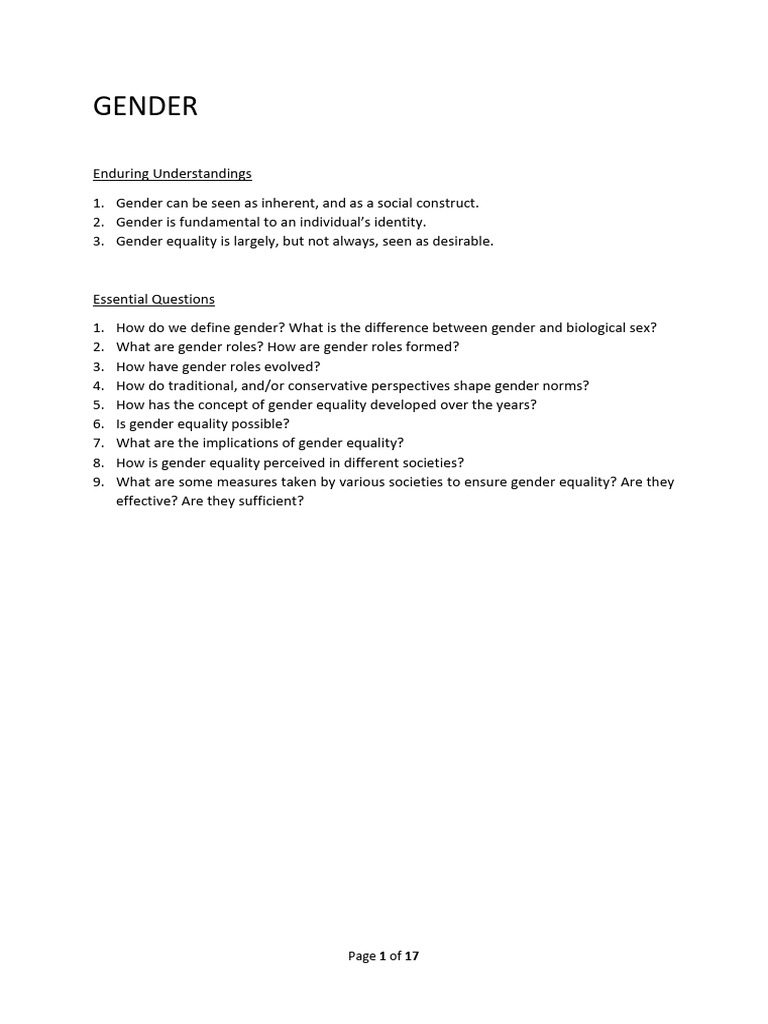 2019 Gender Reading Package | PDF | Toys | Gender