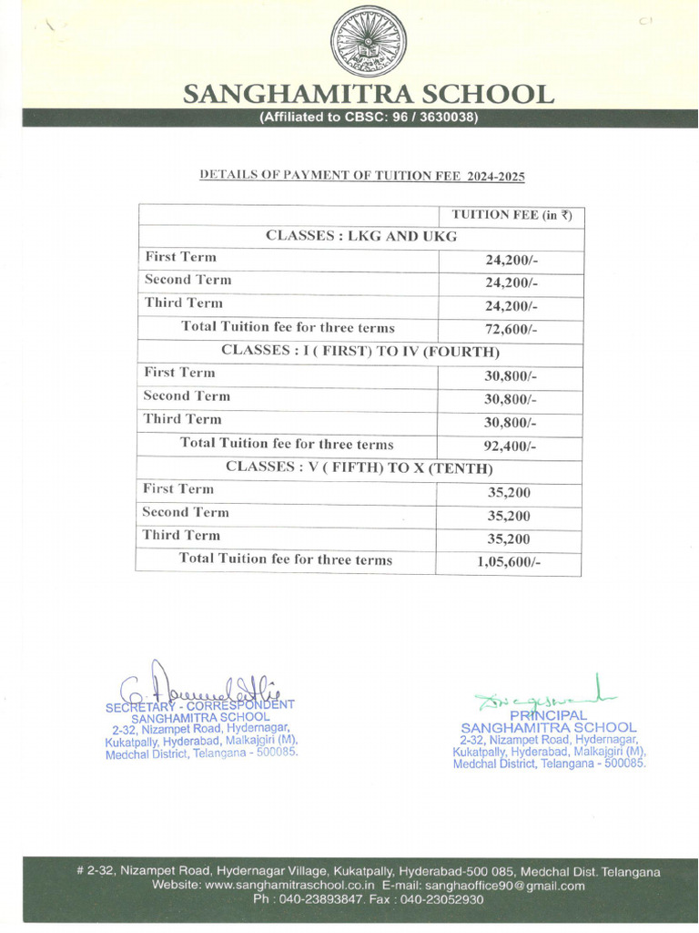 C1 - Fee Structure | PDF