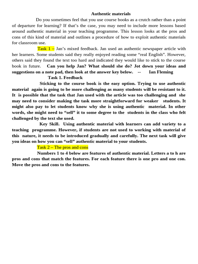 Practical assignments on working with materials | PDF | Reading Comprehension | Learning