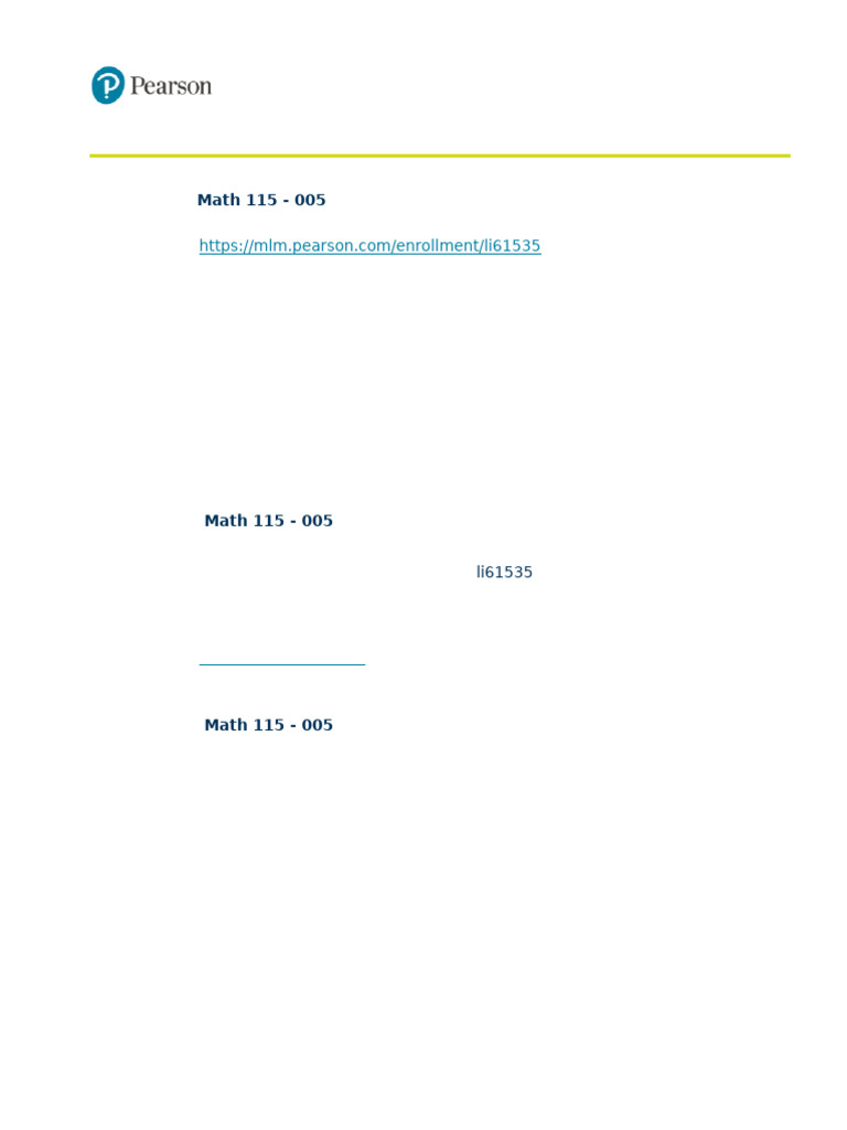 Pearson - Registration Instructions | PDF