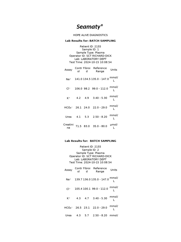 Seamty Auto Dry Chemistry Analyzer | PDF | Assay | Laboratories