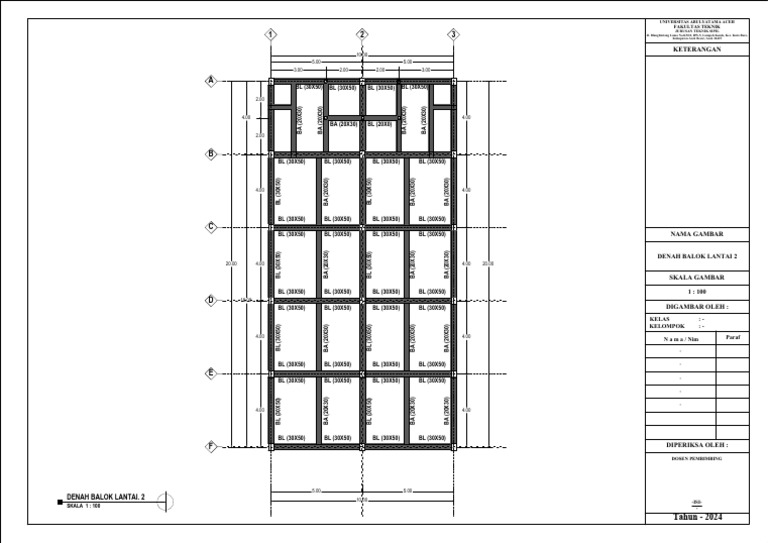 10.denah Balok LT 2 | PDF